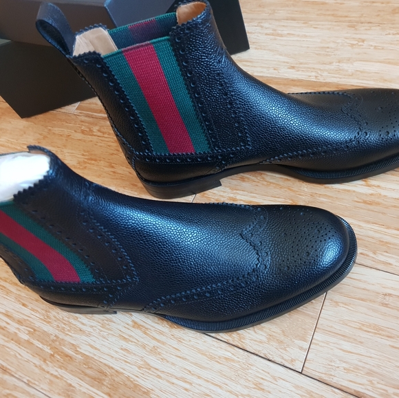 Gucci | Shoes | Gucci Strand Wingtip Leather Boot From Runway | Poshmark